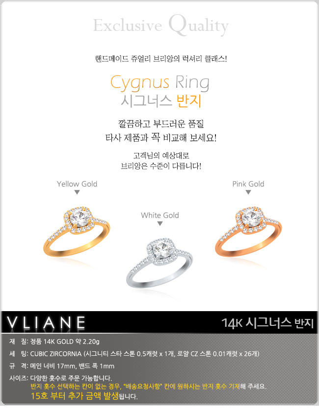 [브리앙] 14K 시그너스 반지 - 현대Hmall